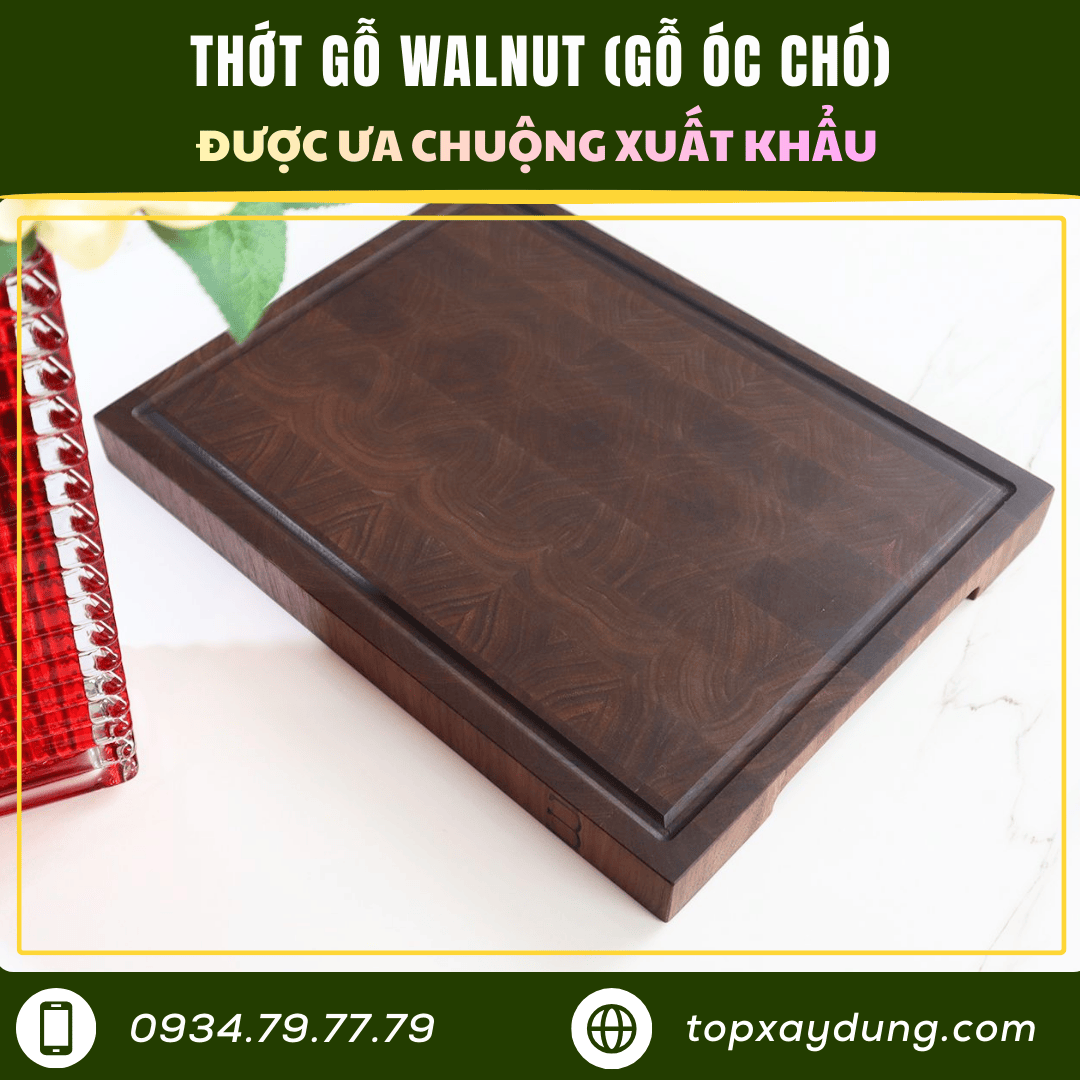 Gia Công Thớt Gỗ Óc Chó (Walnut) đạt chuẩn xuất khẩu Giá Xưởng